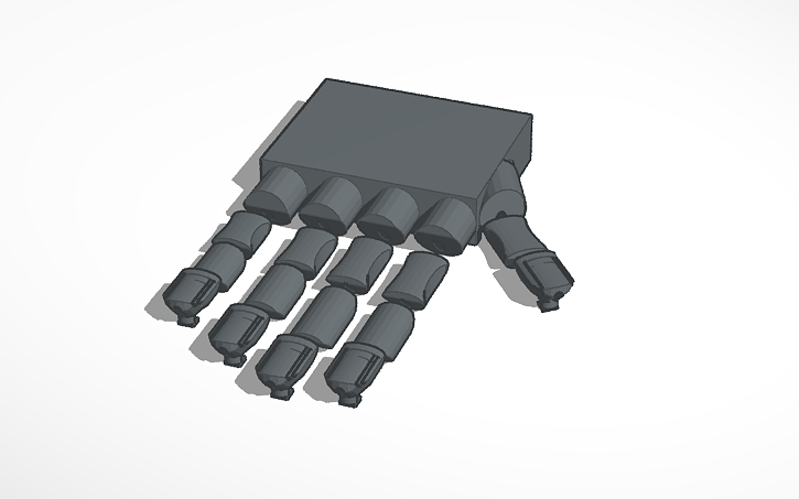 3D design robotic Hand - Tinkercad