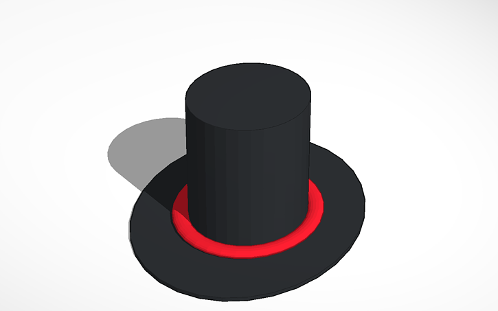 3D design a Gentlemans top hat | Tinkercad