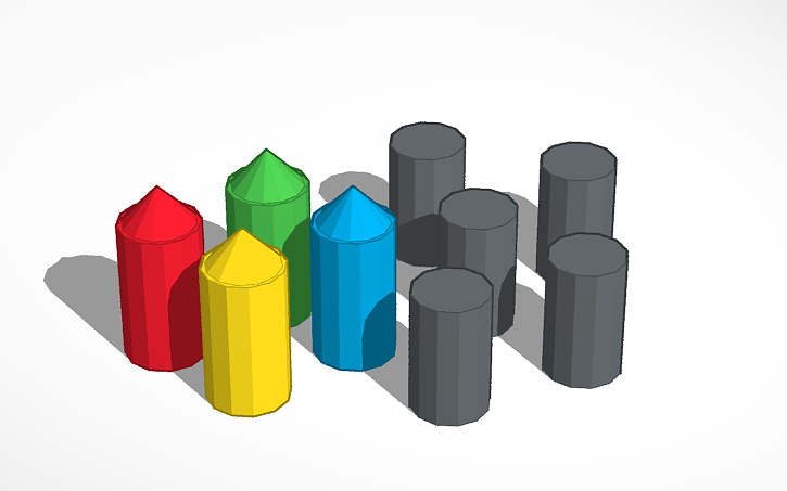3D design Board Game Pieces | Tinkercad