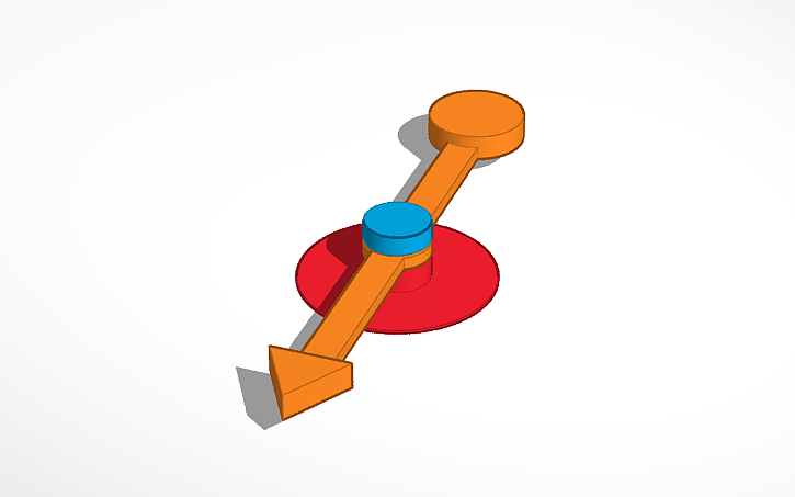 3D design basic game spinner - Tinkercad