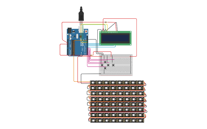 Circuit design Gaming console - Tinkercad
