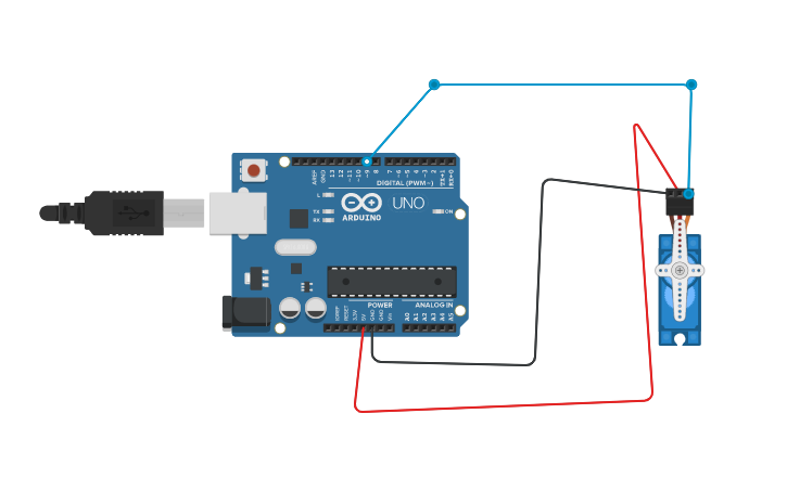 Circuit Design Servo 180 A 0 Tinkercad