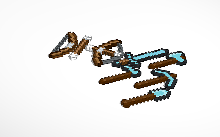 3D design Minecraft Weapons! - Tinkercad