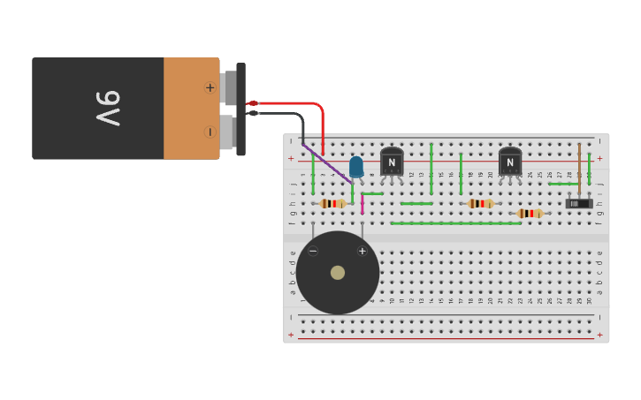 Circuit Design Rain Alarm Tinkercad