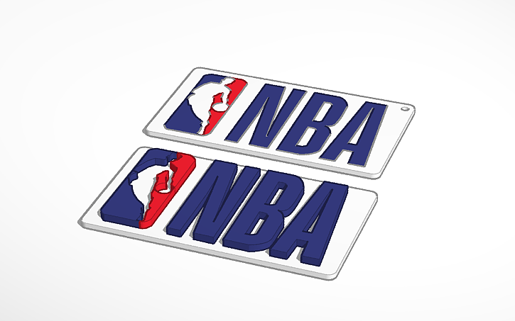 3D design Nba logo - Tinkercad