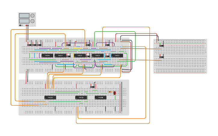 Circuit design 8X1_lab3 - Tinkercad