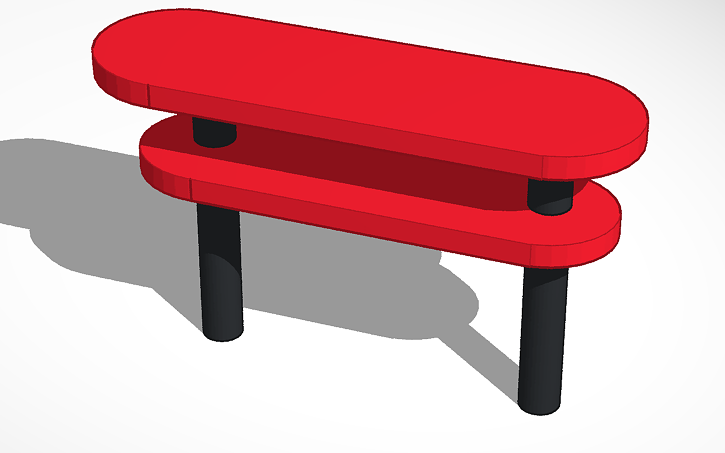 3D design Laurieston Bar Table straight - Tinkercad