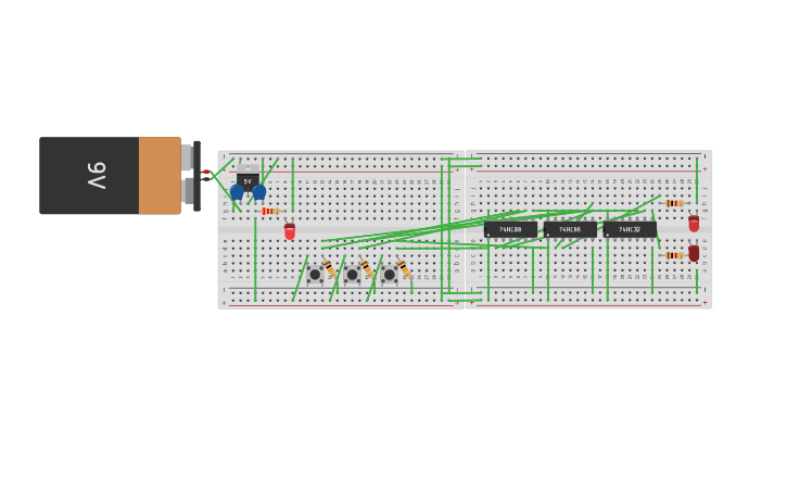 Circuit design Full Adder | Tinkercad
