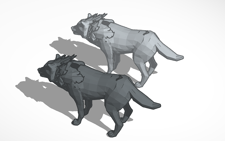 3D design wolfs - Tinkercad