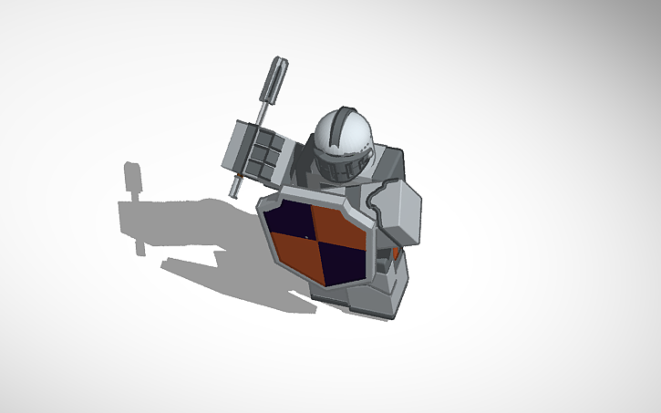 3D design knight of TDS event (Tower Defense Simulator) - Tinkercad