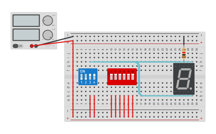 Circuit design DISPLAY 7 | Tinkercad