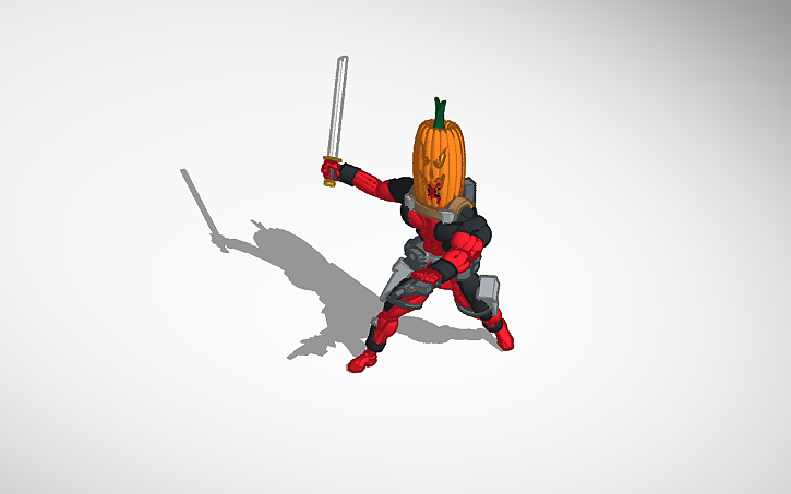 3D design Head-less Deadpool Costume for Tinktober - Tinkercad