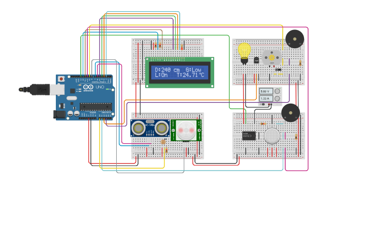 Circuit design Home Automation - Tinkercad