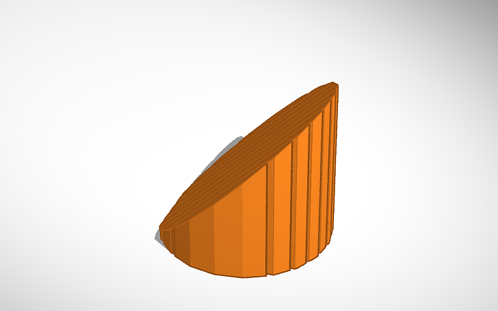 3D design Sliced (vertical) cylinder - Tinkercad