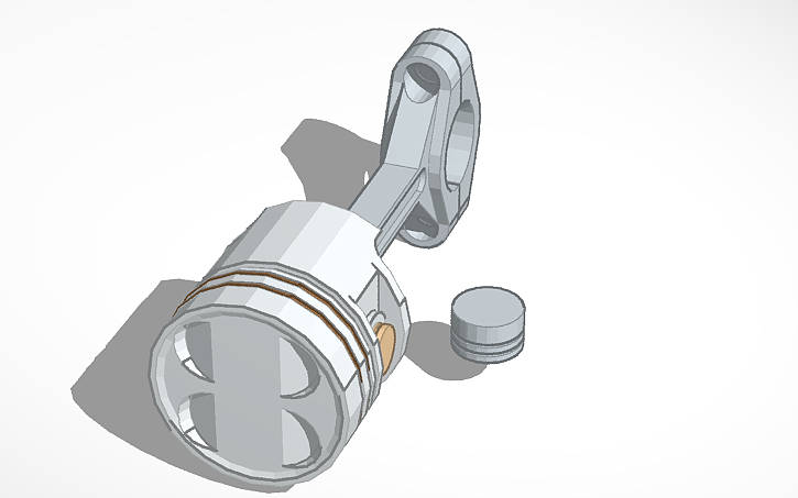 3D design piston - Tinkercad