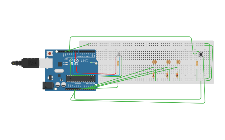 Circuit design rgb led with ldr | Tinkercad Circuit design rgb led with ldr | Tinkercad
