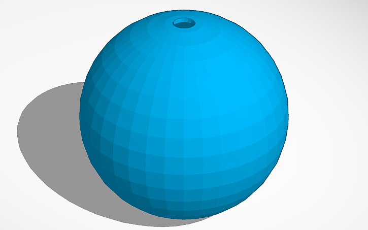 3D design Hollow sphere with a hole - Tinkercad