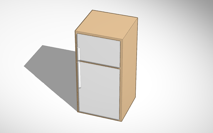 3D design Modern Refrigerator - Tinkercad