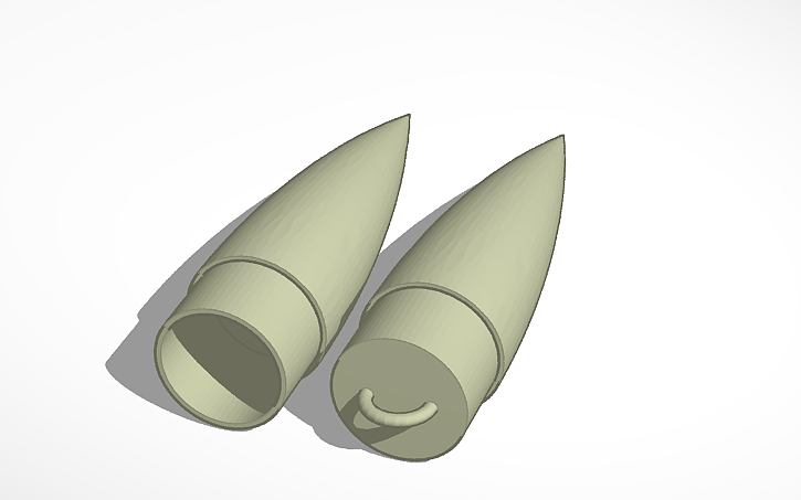 3D design Model Rocket Nose Cone - Tinkercad