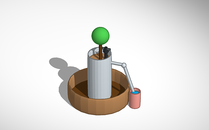 3D design Automatic water Pump - Tinkercad