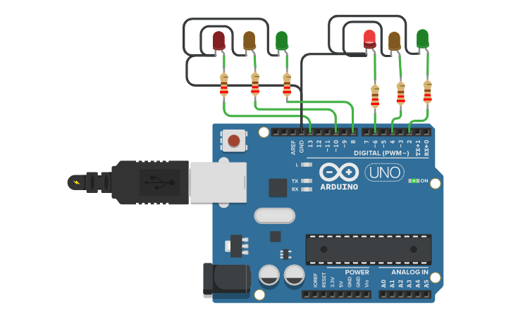 Circuit design Copy of Boolean | Tinkercad