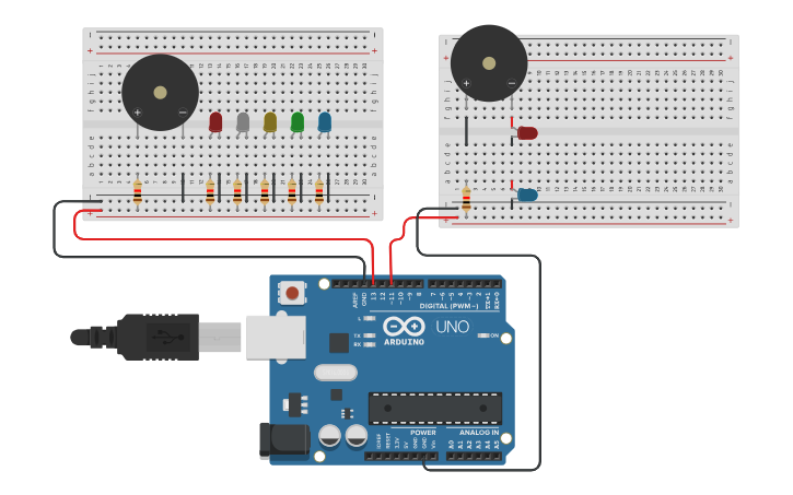 Circuit design Series/Parallel - Tinkercad