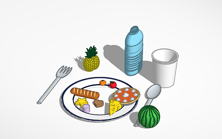 3D design FOOD CHALLENGE - Tinkercad