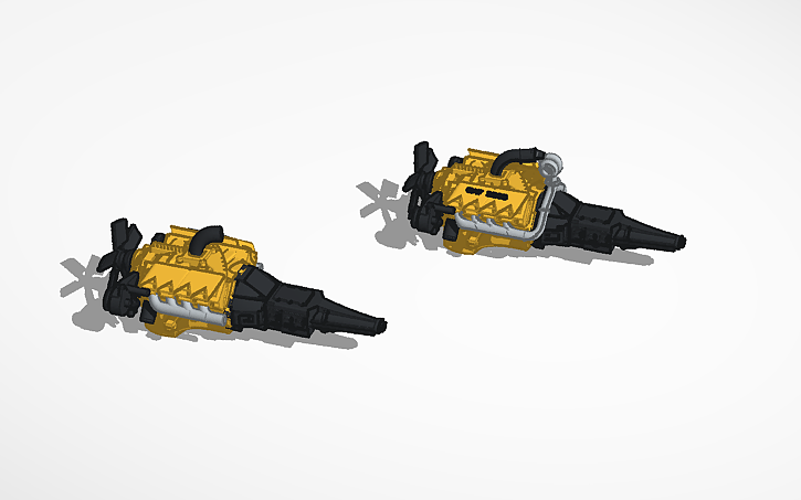 3D design 3208 Cat engine - Tinkercad