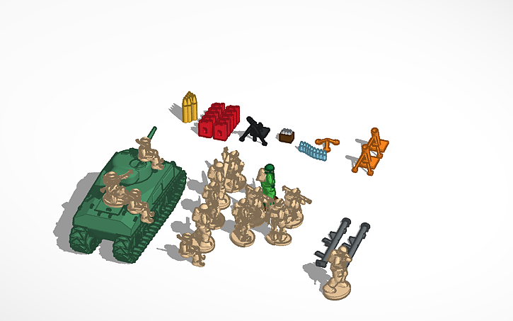 3D design US army men - Tinkercad