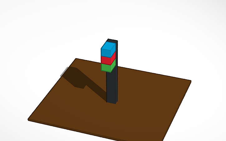 3D design azerbaycan bayragi - Tinkercad