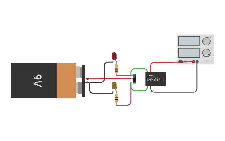 Circuit design RCS-Phase 2- Relay(SPDT) | Tinkercad