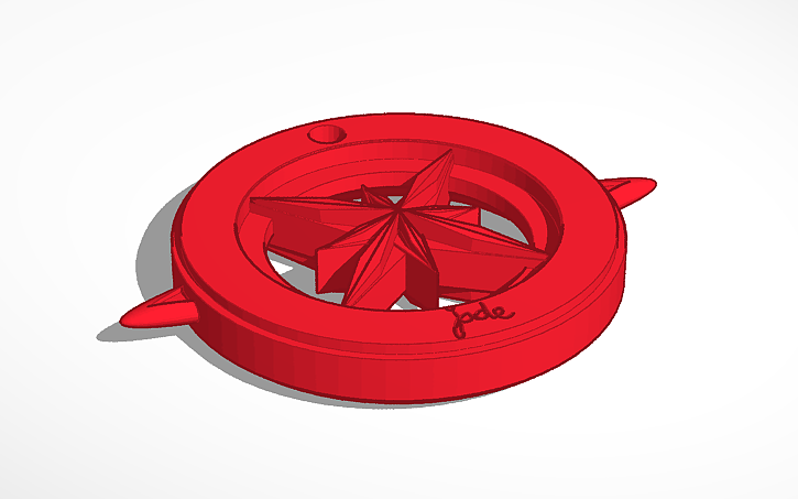 3D design SKZ Compass Recreation - Name Tag - Tinkercad