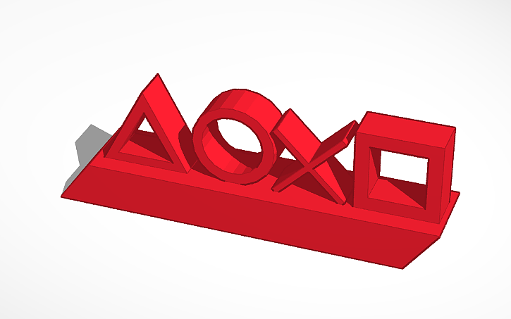 3D design Logo PS - Tinkercad