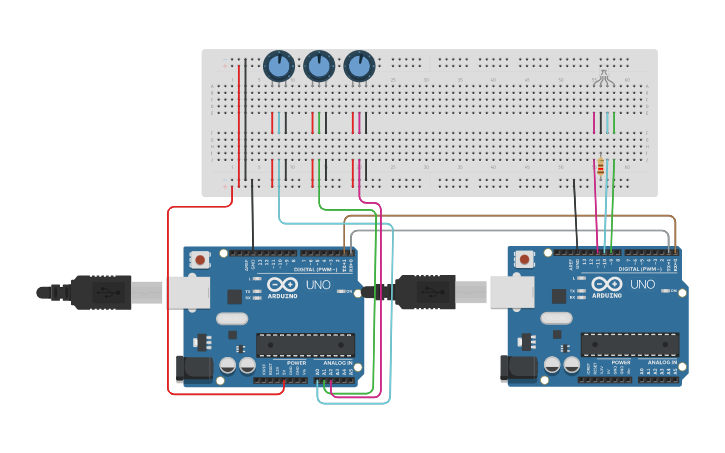 Circuit design Serial communication v2.0 | Tinkercad