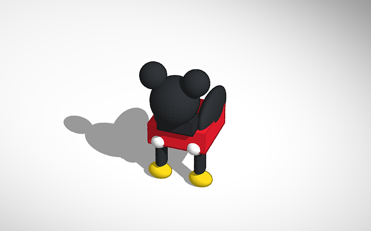 3D design Faceless Mickey Mouse! | Tinkercad