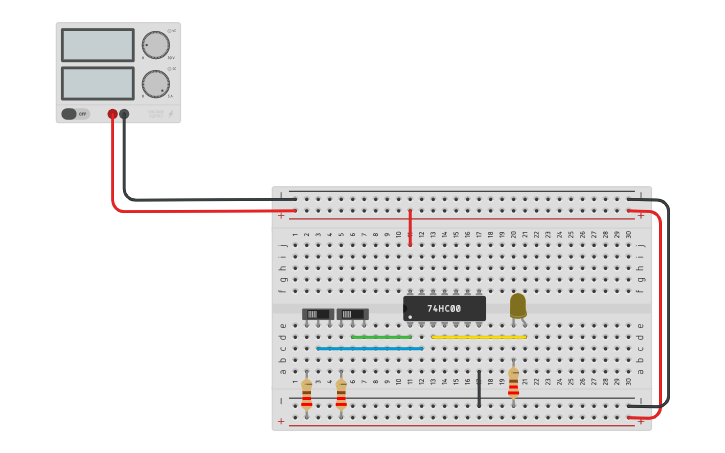 Circuit Design Nand Gate Tinkercad