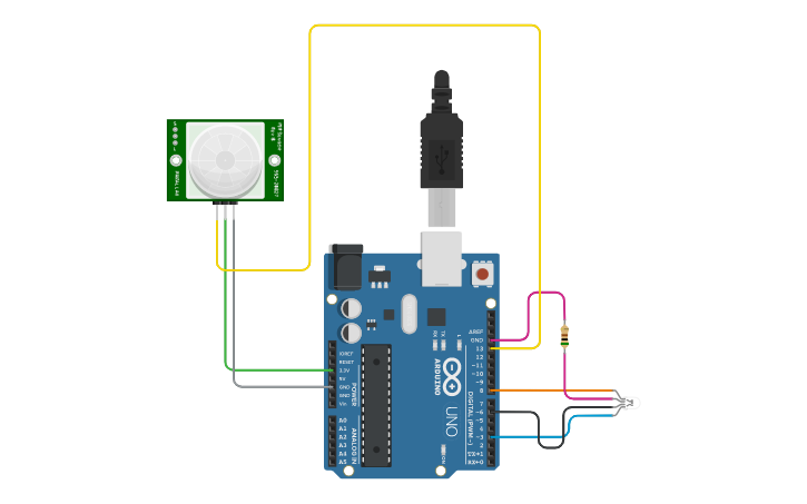 Circuit Design Arduino Sensor Gerak Tinkercad 3816