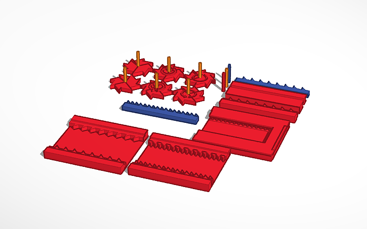 3D design Better Gear and Rod, single direction - Tinkercad