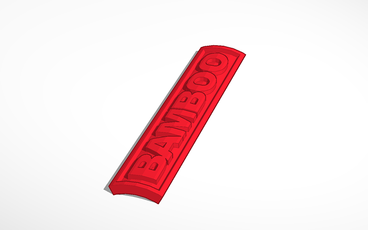 3D design Bike Name Plate -- "Bamboo" Beta | Tinkercad