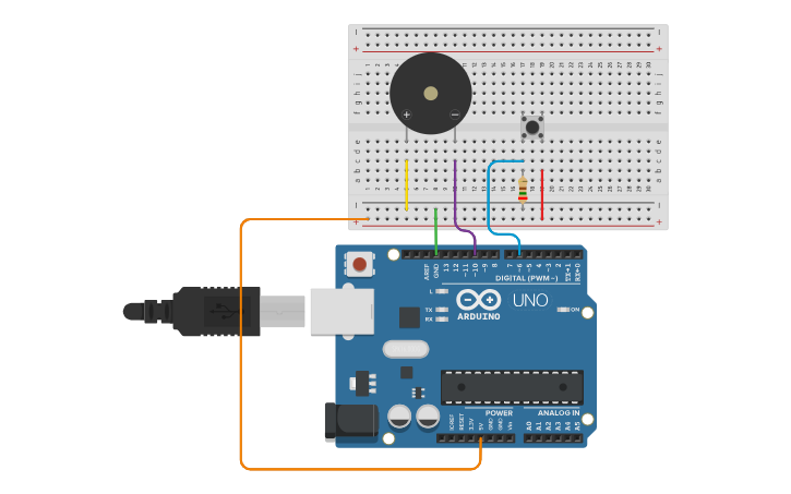 Circuit design Simulación con sonido (Gravity Falls) - Tinkercad