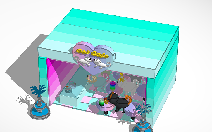 3D design Cat Cafe - Tinkercad