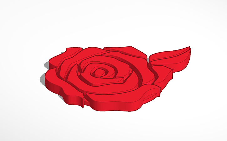 3D design Rose_flat - Tinkercad