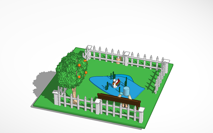 3D design Backyard park - Tinkercad