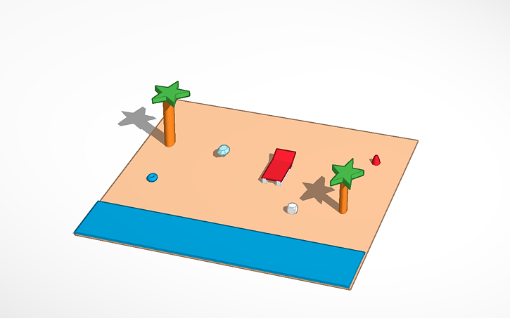 3D design Beach - Tinkercad