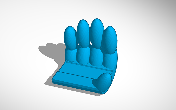 3D design five finger mountain - Tinkercad