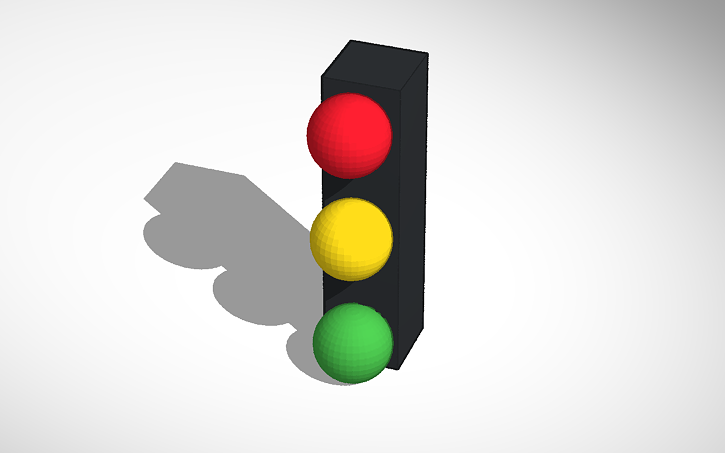 3D design semaforo - Tinkercad