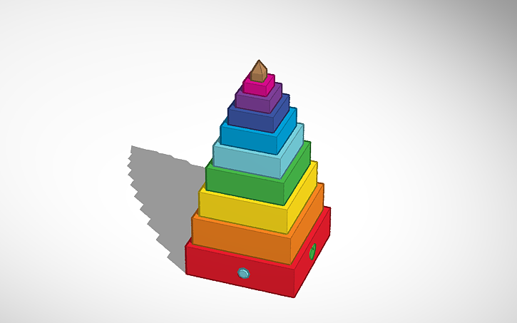 3D design multi-storey tower - Tinkercad