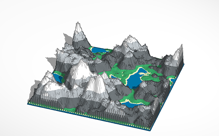 3D design landscape - Tinkercad