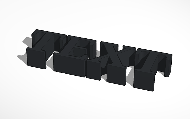 3D design TEXT | Tinkercad