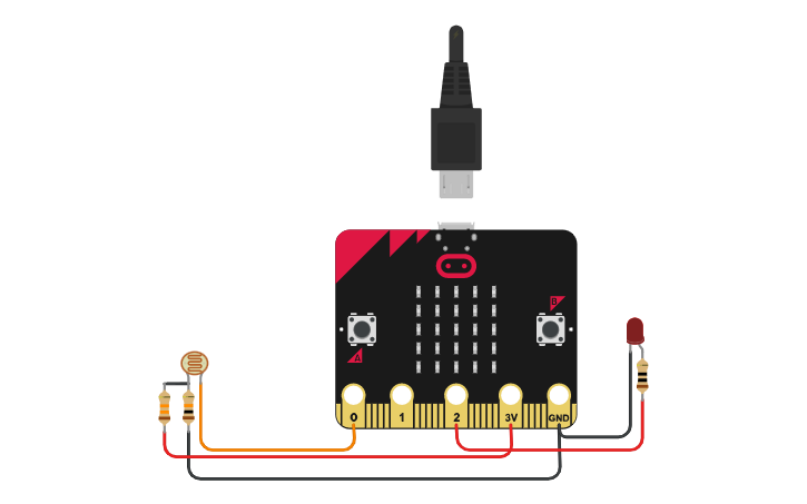 Circuit design ldr sensor - Tinkercad